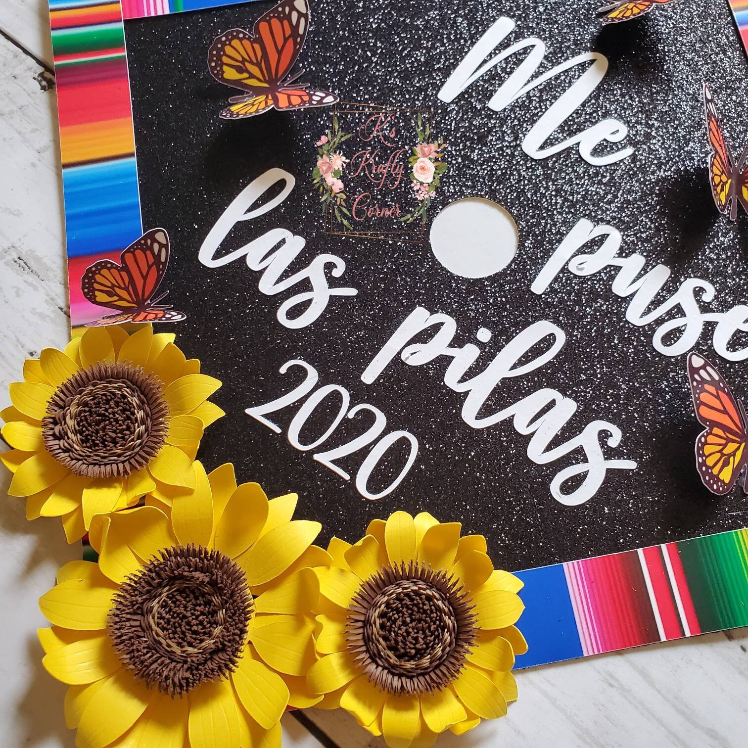 Serape Graduation Cap Topper/ Sunflower Graduation Cap/ - Etsy