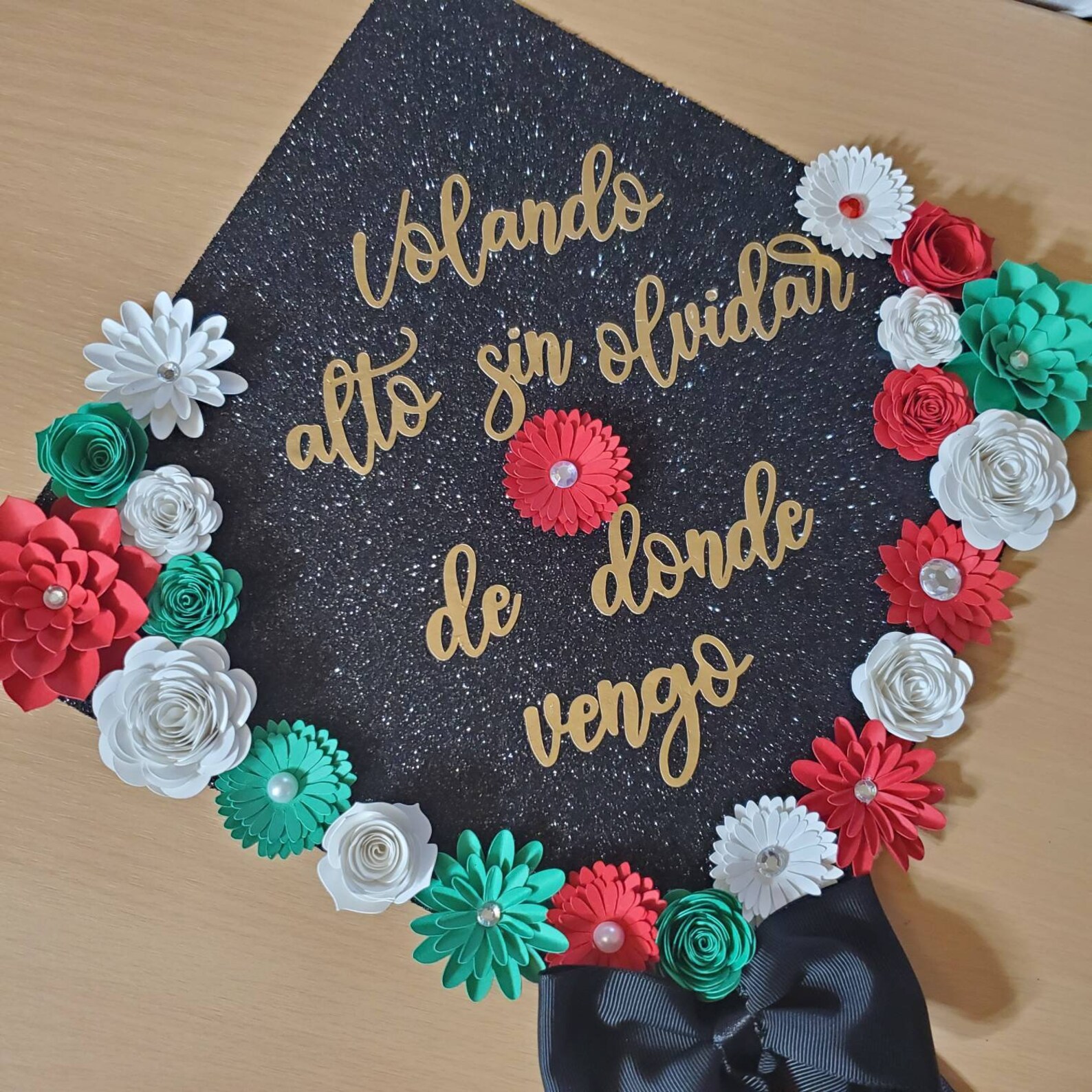 Graduation Cap Toppers/ Flower Graduation Cap/ Glitter - Etsy