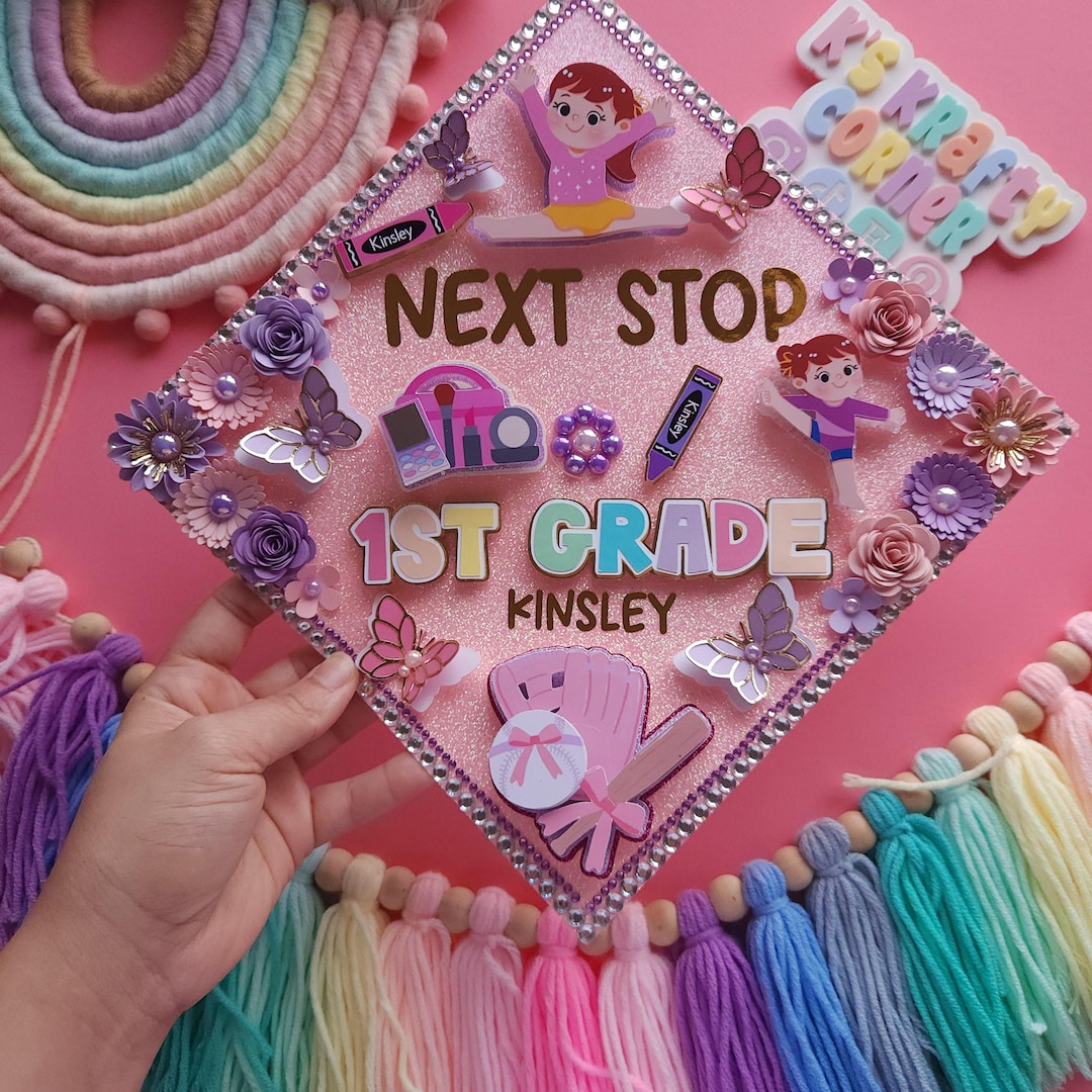 Kindergarten Makeup and Gymnastics Graduation Cap/ Softball / Prek ...