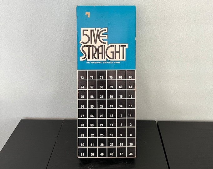 Vintage 5ive Straight Pegboard Strategy Game 1968 Complete, Family Game ...