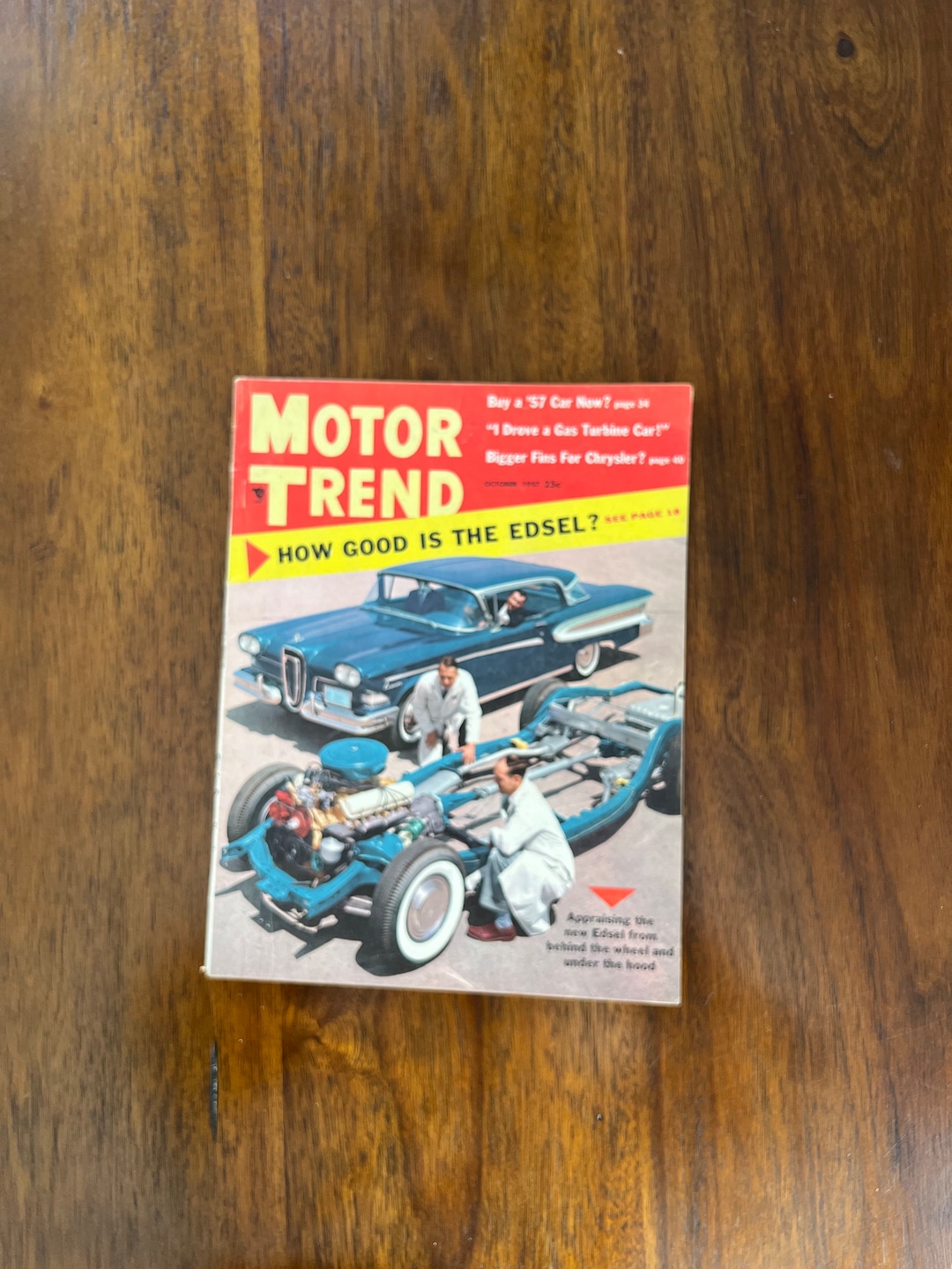 Vintage 1957 Motor Trend Magazine How Good is the Edsel? Chrysler Fins ...