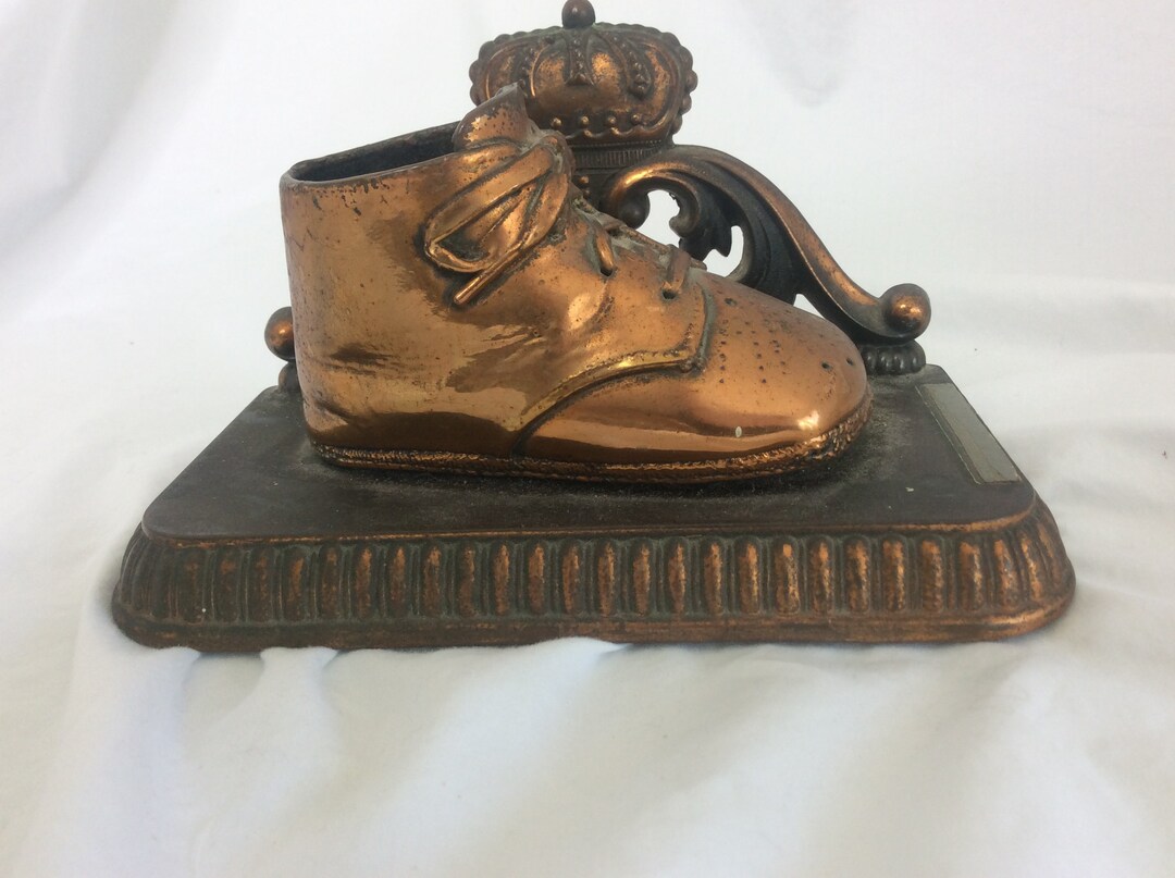 Vintage Baby Boot Bookend Pen Holder Made by Alice Ames Boston MA - Etsy