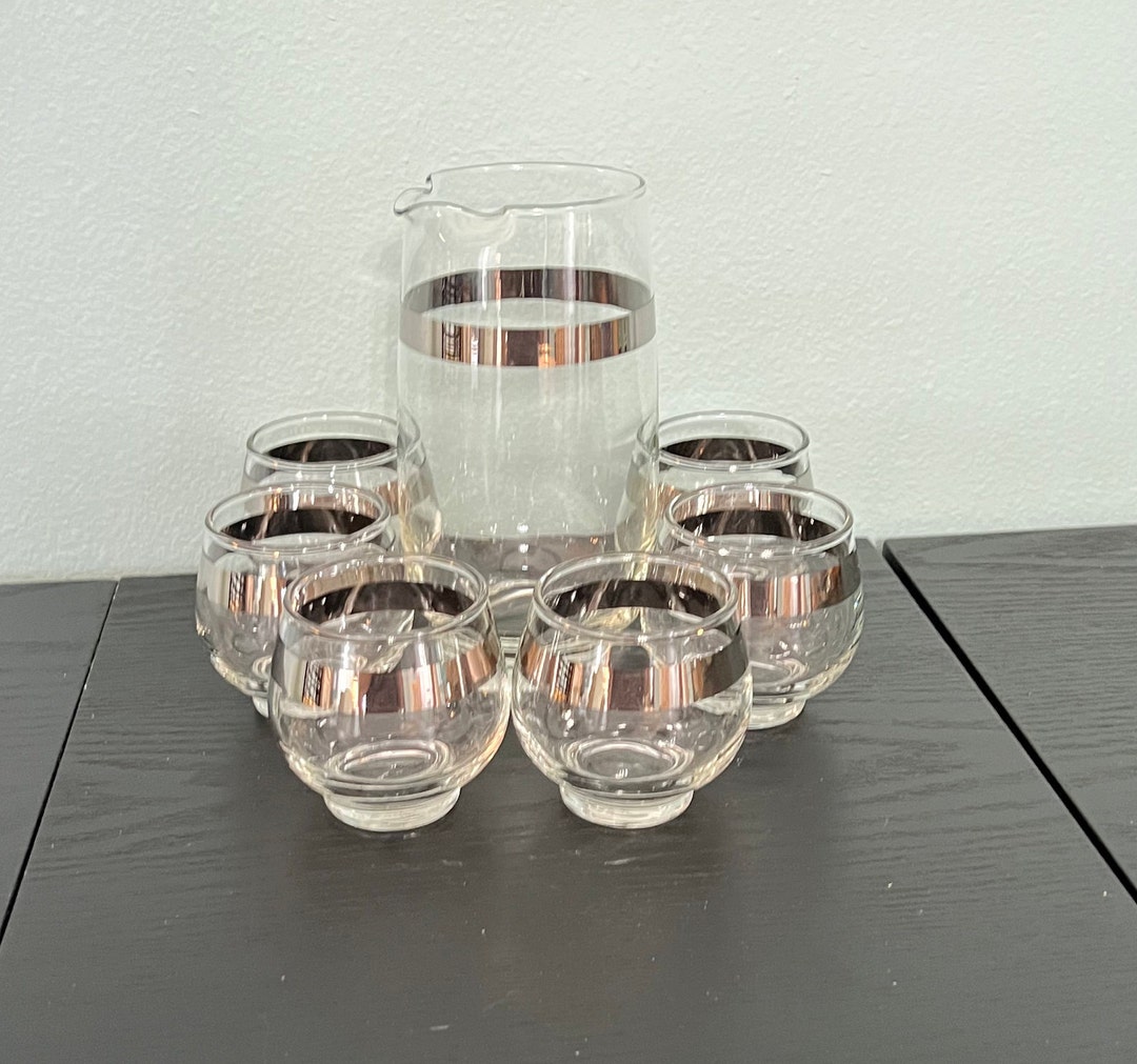 Vintage 7 Piece Set 6 4 Ounce Roly Poly Glasses, 20 Ounce 6.25 Inches ...