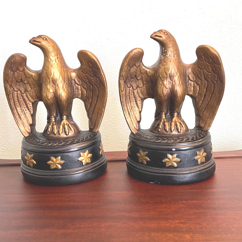 Vintage Chalk Bookends - Etsy