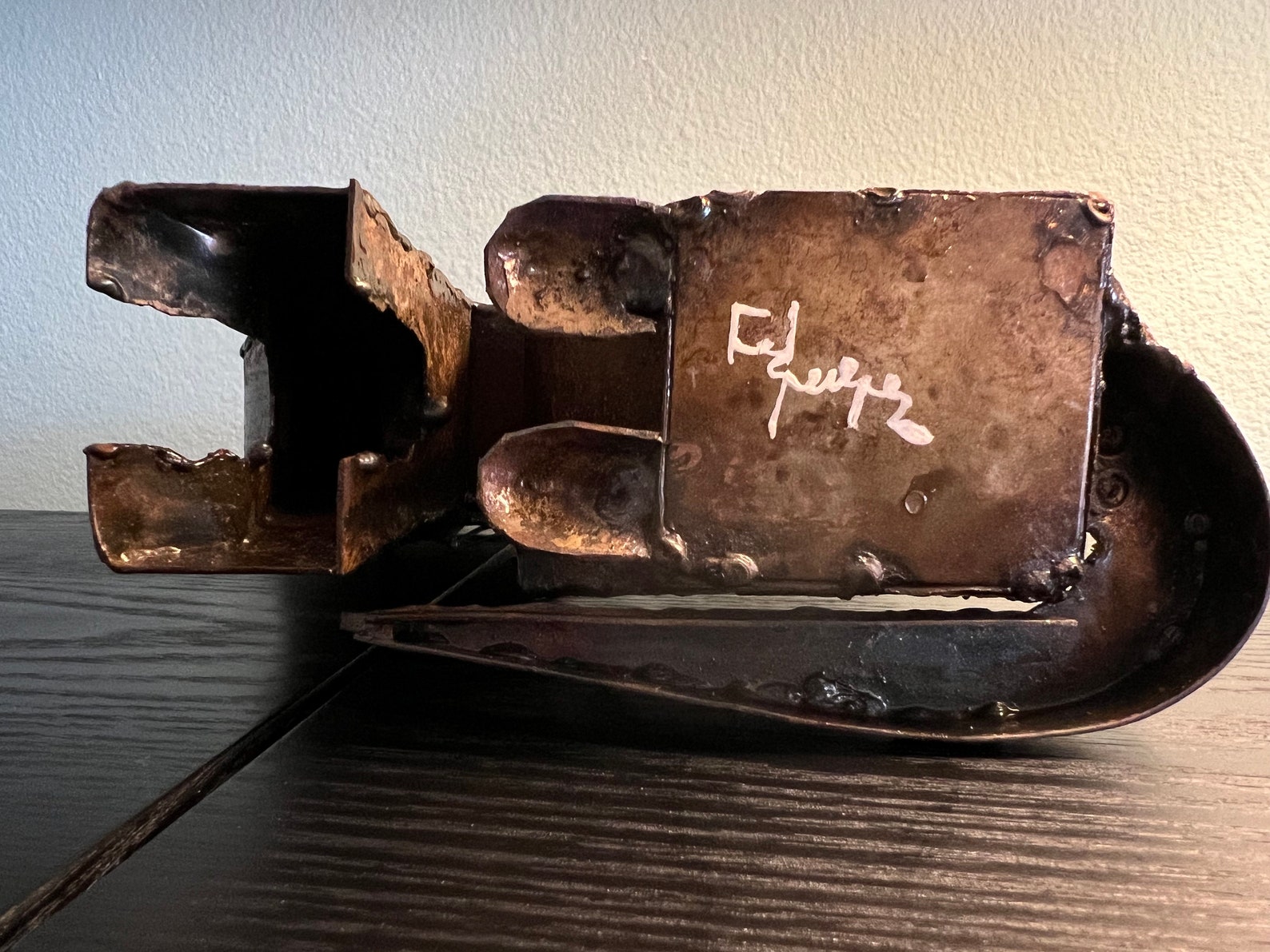 Signed Metal CAT Torch Cut Sculpture yard Art Folk Art-shabby Chic Home ...