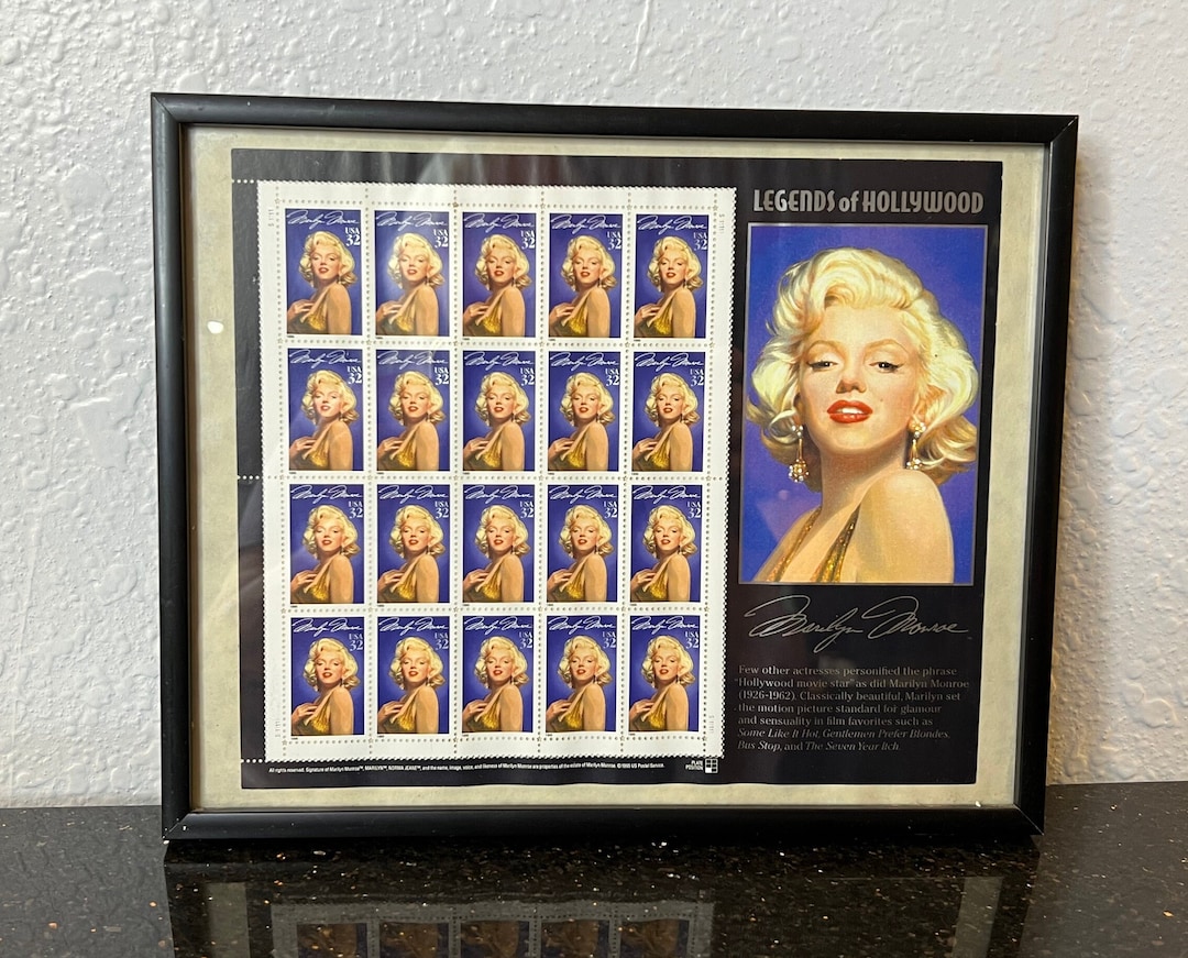 Marilyn Monroe Legends of Hollywood Set of 20 .32 Cent Stamps Framed ...