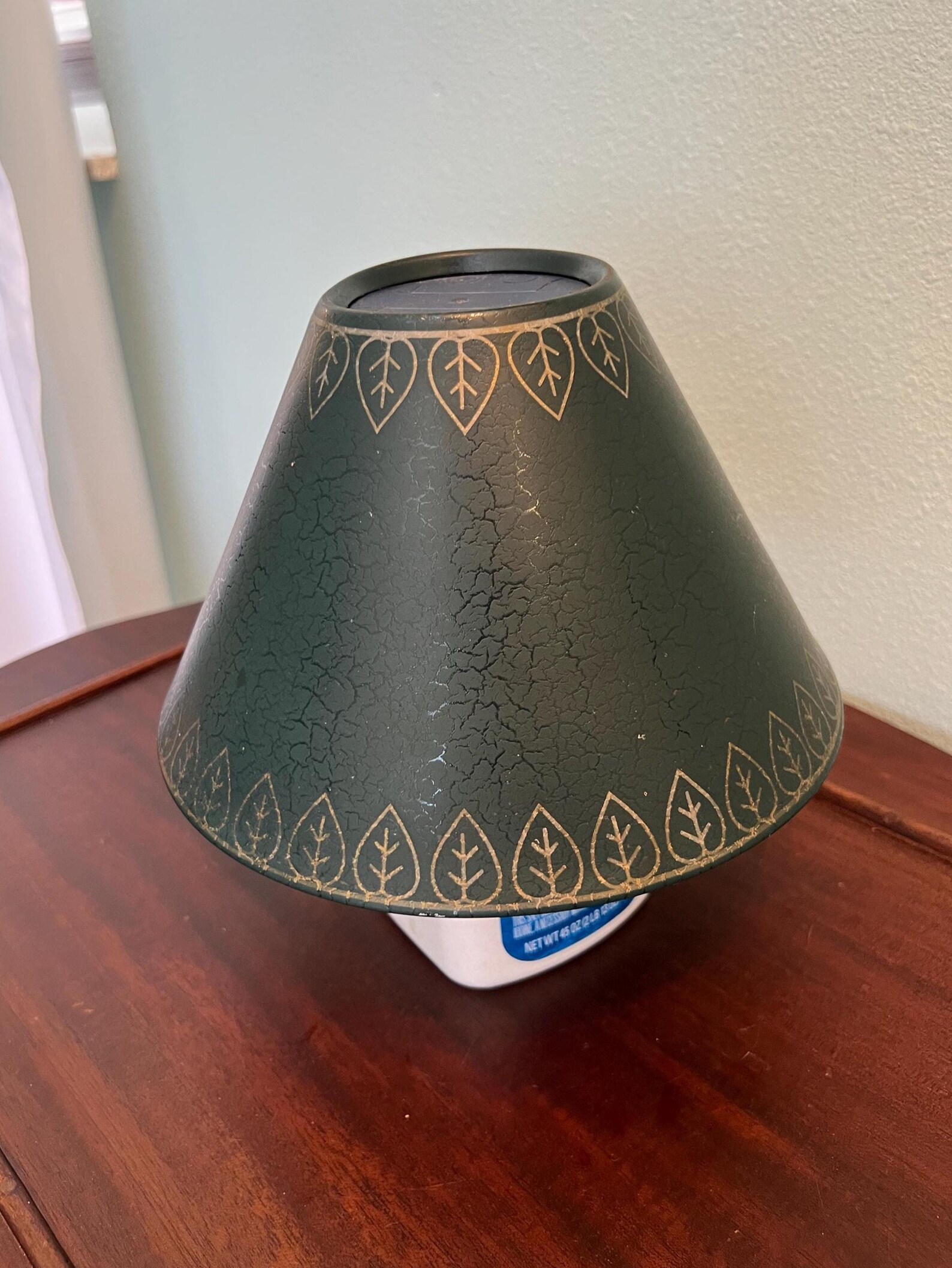 Vintage Tole Hunter Green Metal Crackle Lamp Shade 8.25" X 5.5" Tall ...