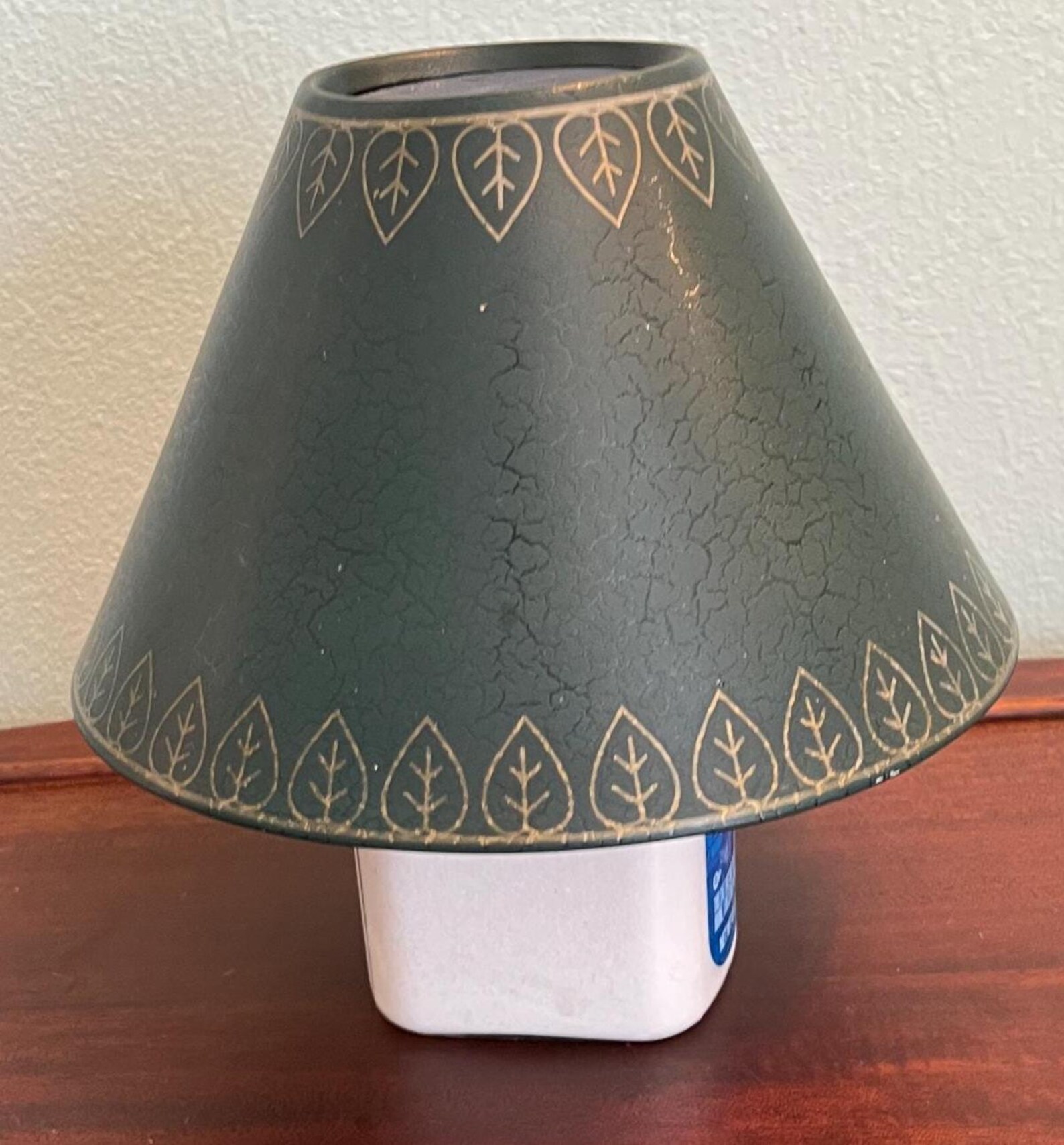 Vintage Tole Hunter Green Metal Crackle Lamp Shade 8.25" X 5.5" Tall ...