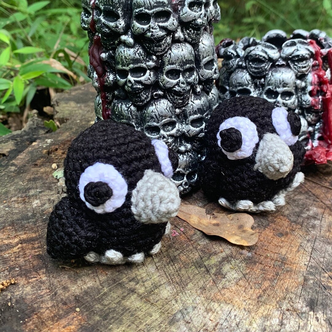 Gothic Mini Crows and Ravens, Crochet Home Decor - Etsy