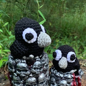 Gothic Mini Crows and Ravens Crochet Home Decor - Etsy