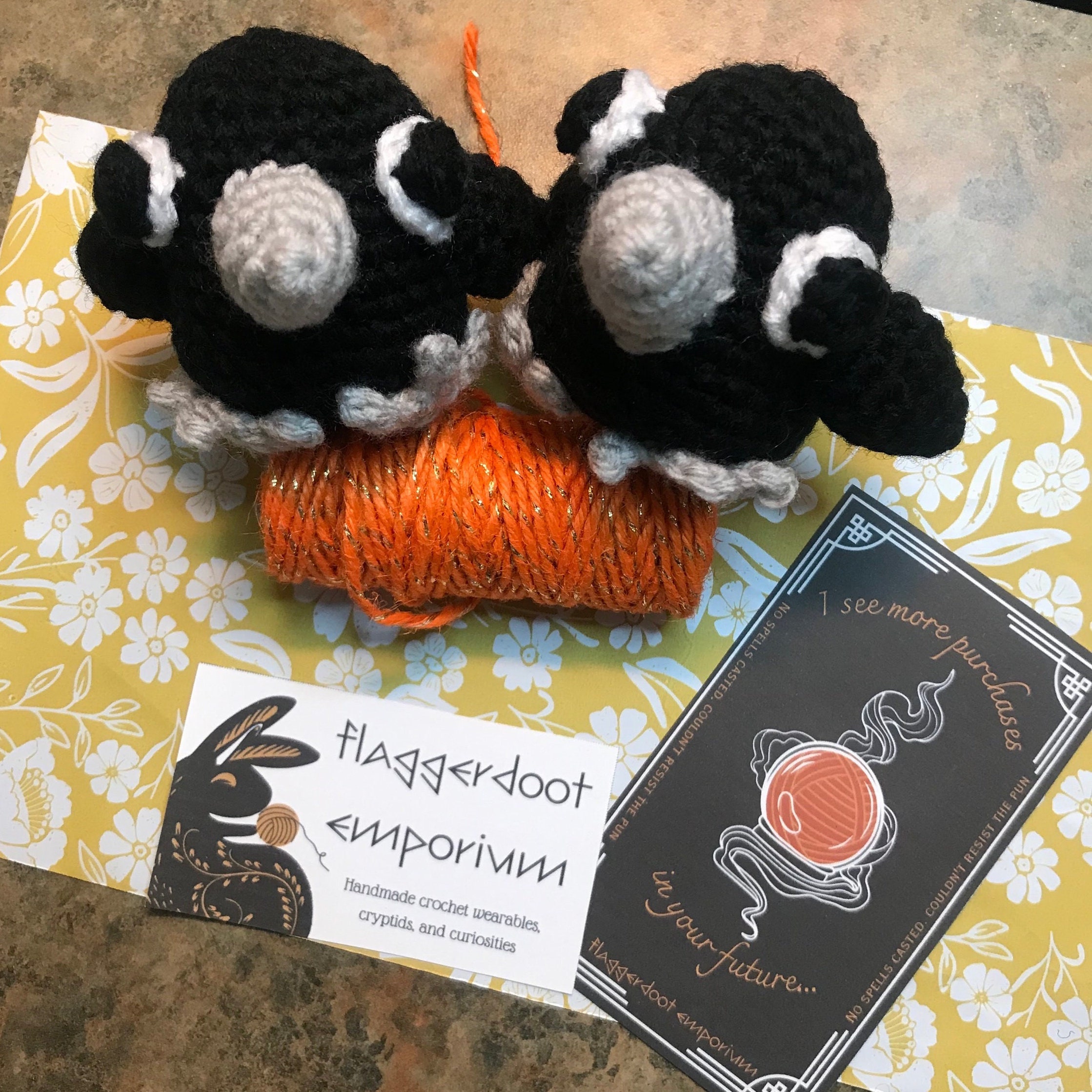 Gothic Mini Crows and Ravens Crochet Home Decor - Etsy