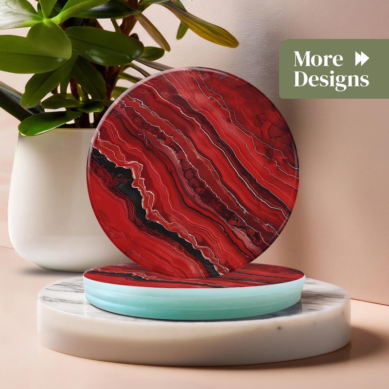 Dining Table Red Marble - Etsy UK