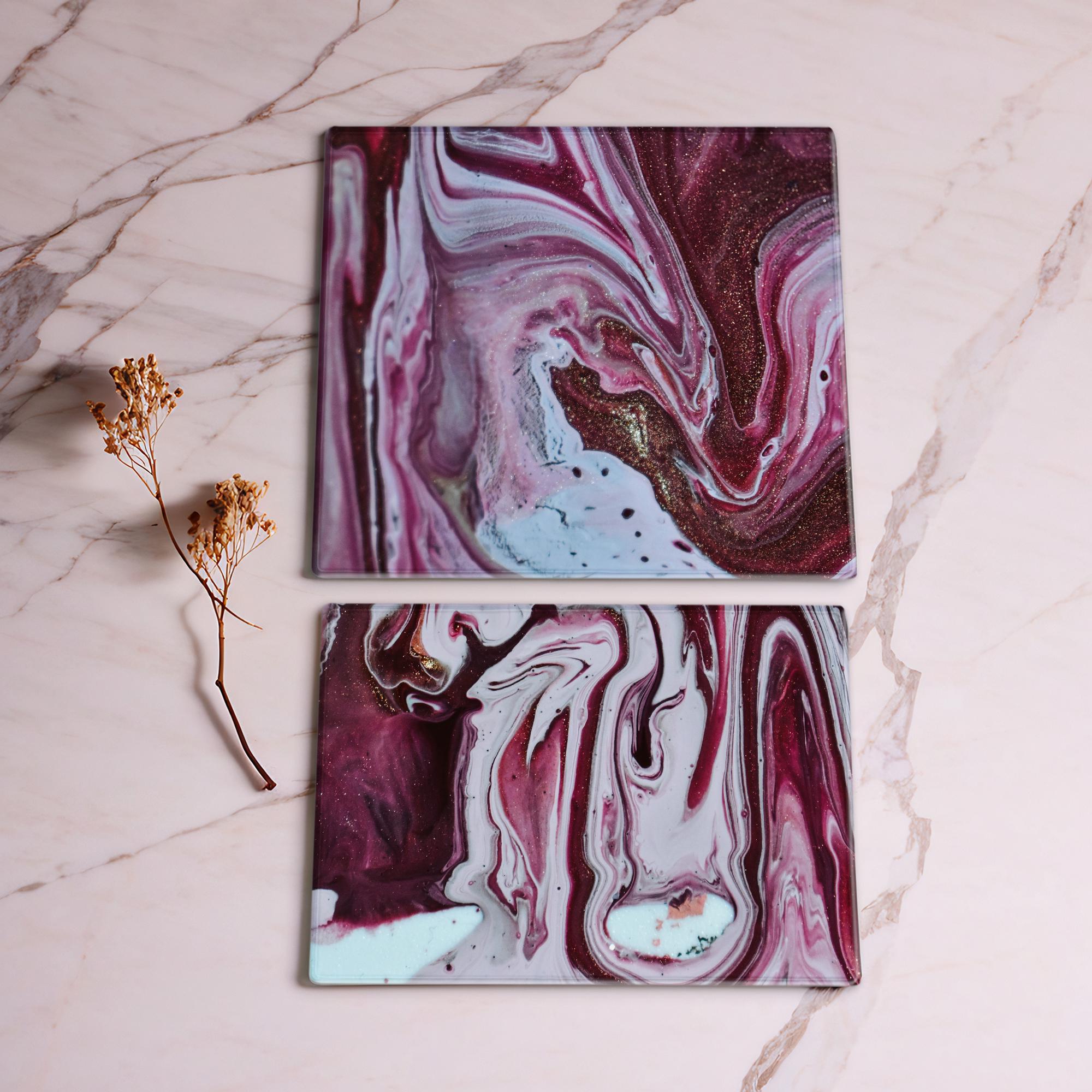 Blubbery Marble Placemat - Luxury Glass Table Mat - Etsy