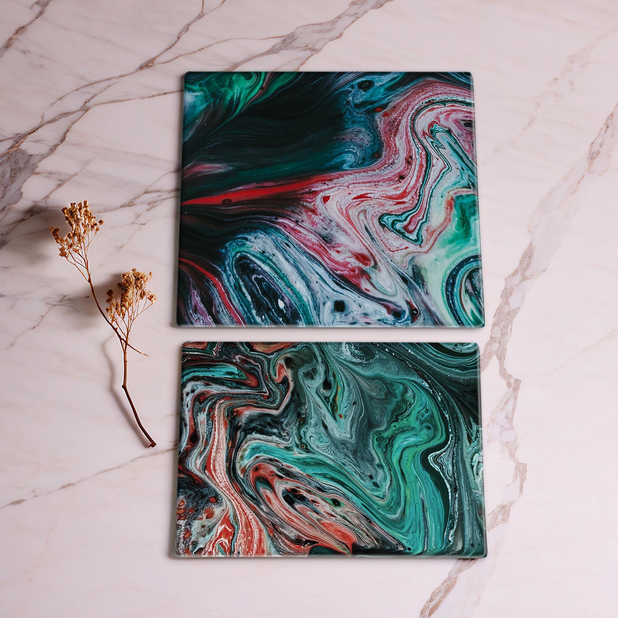 Jade Marble Placemat - Luxury Glass Table Mat - Etsy