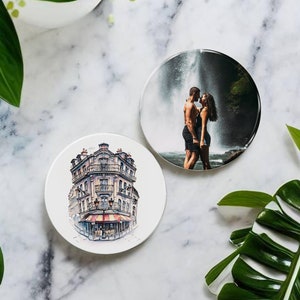 Custom Glass Coasters With Own Photo Glass Placemats Coffee Table ...