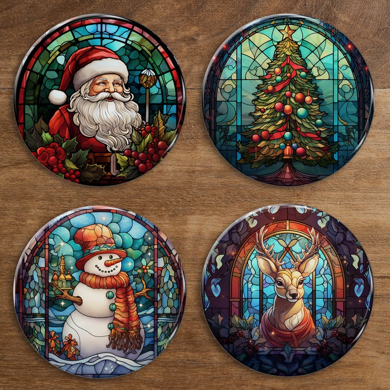 Christmas Coasters - Etsy