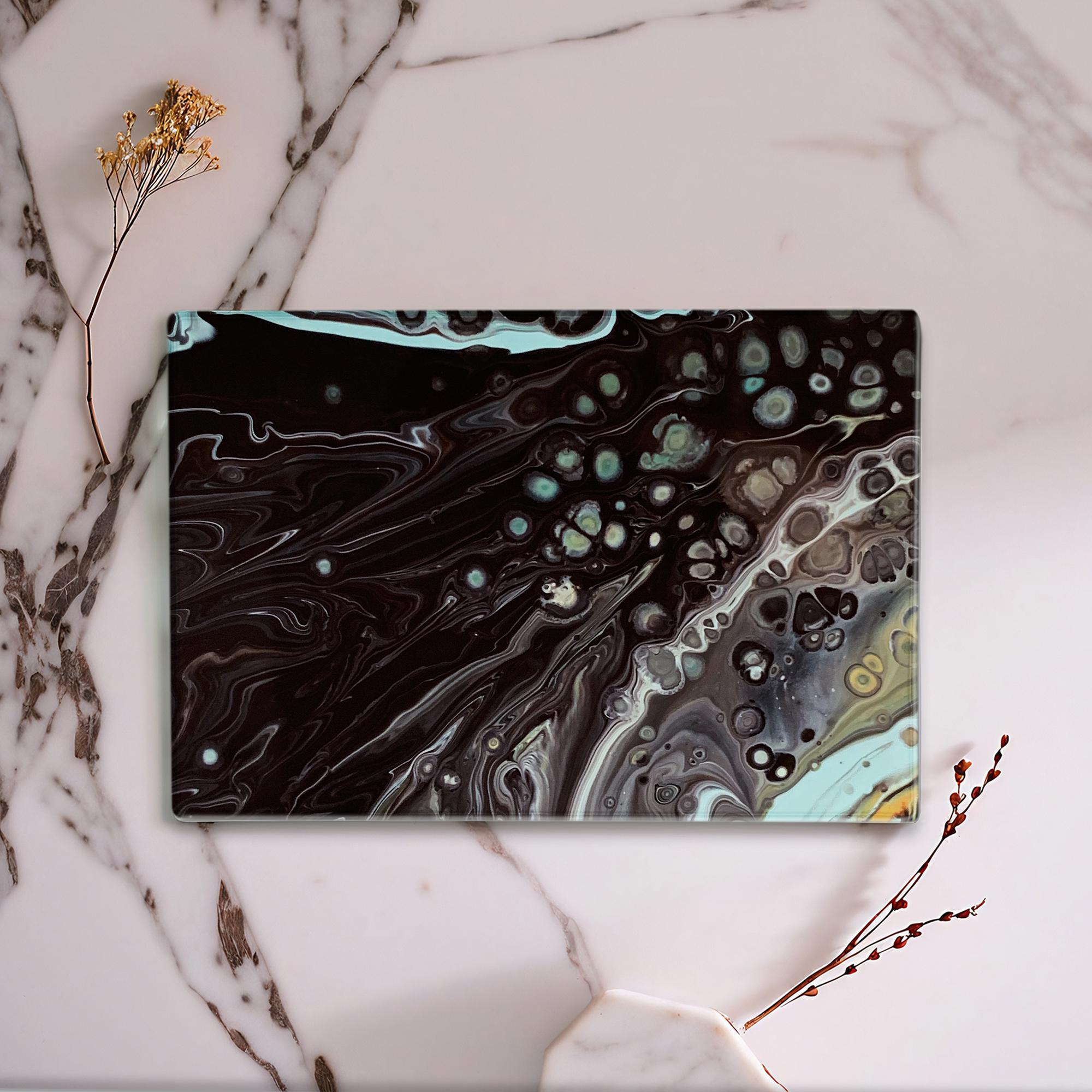 Black Marble Placemat - Luxury Glass Table Mat - Etsy