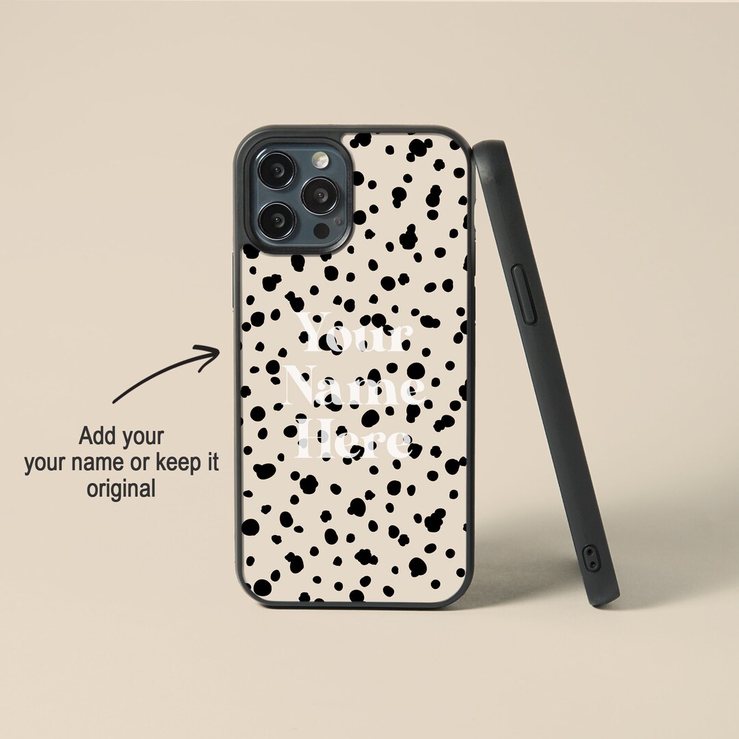 Custom Milk Tea Phone Case Personalised Name Pattern Case Tempered ...