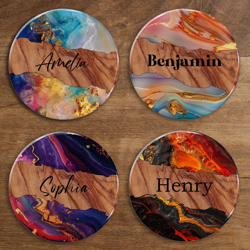 Resin Coaster With Name - Etsy