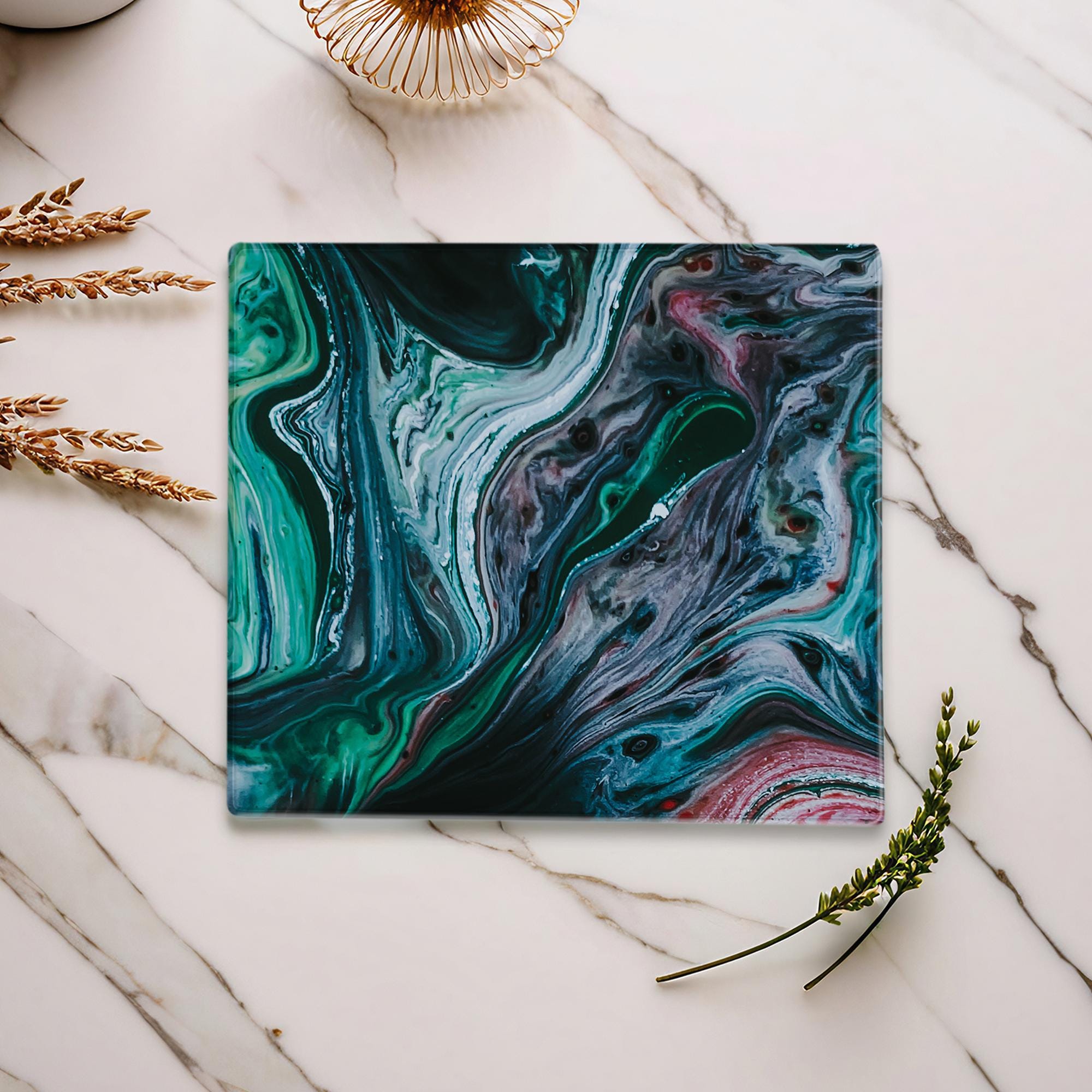 Jade Marble Placemat - Luxury Glass Table Mat - Etsy