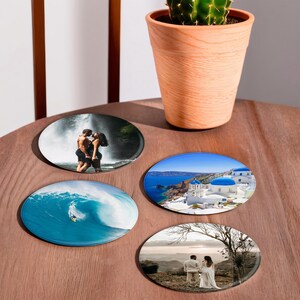 Custom Glass Coasters With Own Photo | Personalised Coaster Set - Etsy