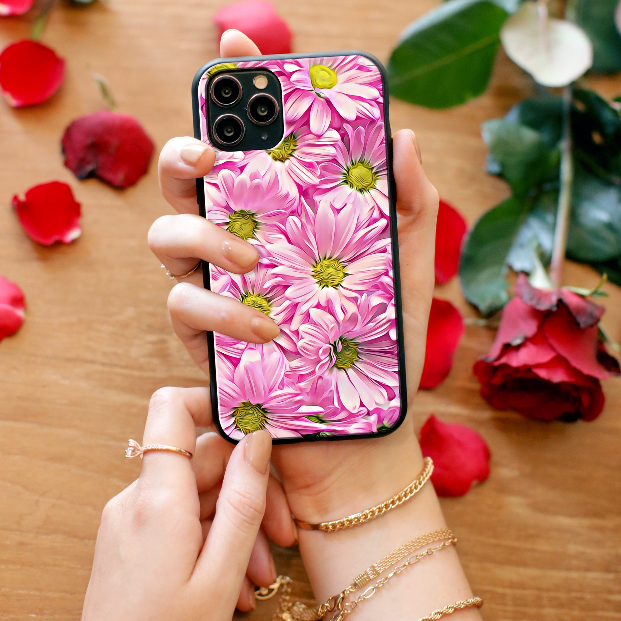 Pink Poppy Flower Phone Case Personalised Flower Cover | Etsy