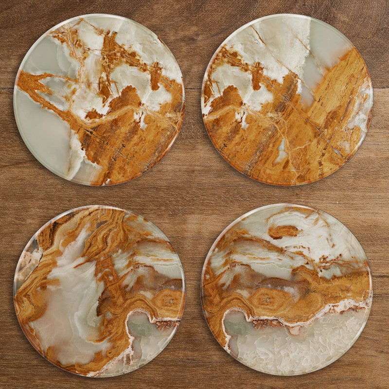 Marble Coasters - Etsy