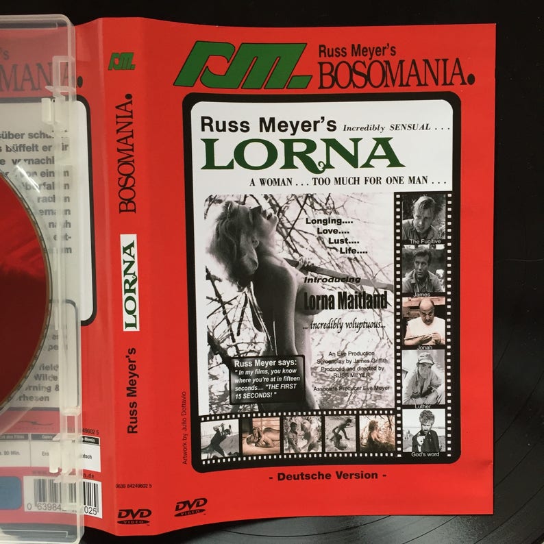 Russ Meyer LORNA '64 CULT Sexy Film DVD German Edition. With Lorna Maitland Incredibly ...