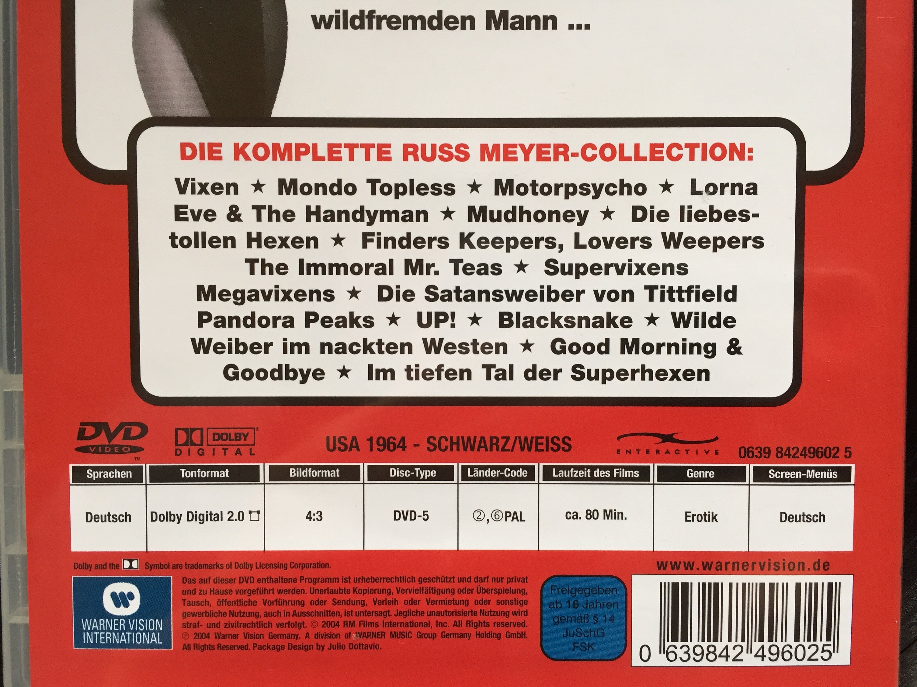 Russ Meyer LORNA '64 CULT Sexy Film DVD German Edition. - Etsy