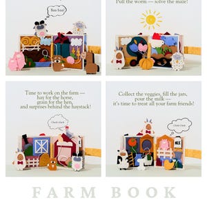 Farm or Forest Felt Quiet Book: Montessori Sensory Toy for Toddlers - Etsy