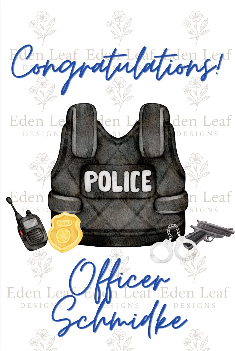 Congratulations Police Officer Card *customizable* - Etsy