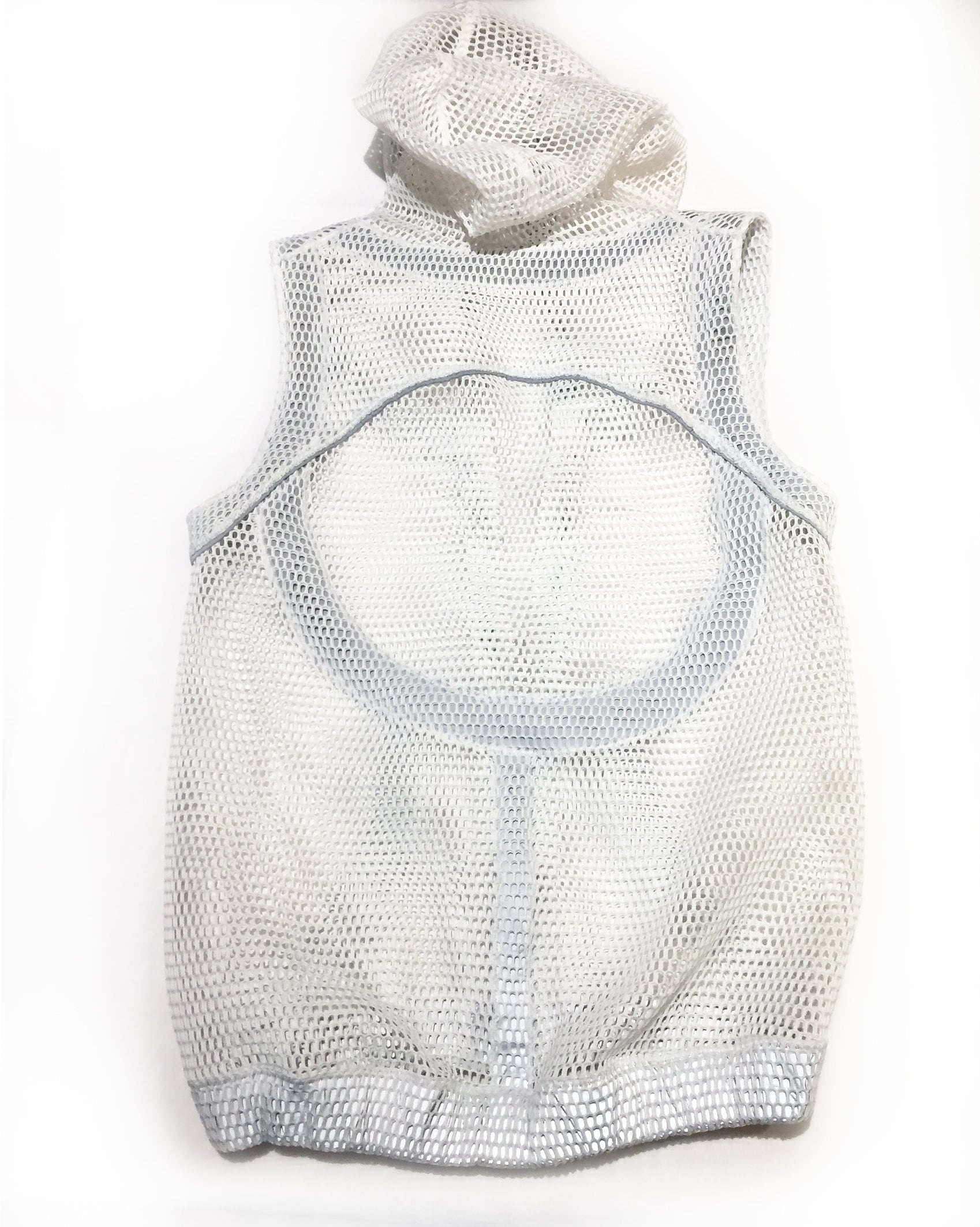 Limited Edition White 3D MESH Hooded Gillet With Reflective Detailing ...