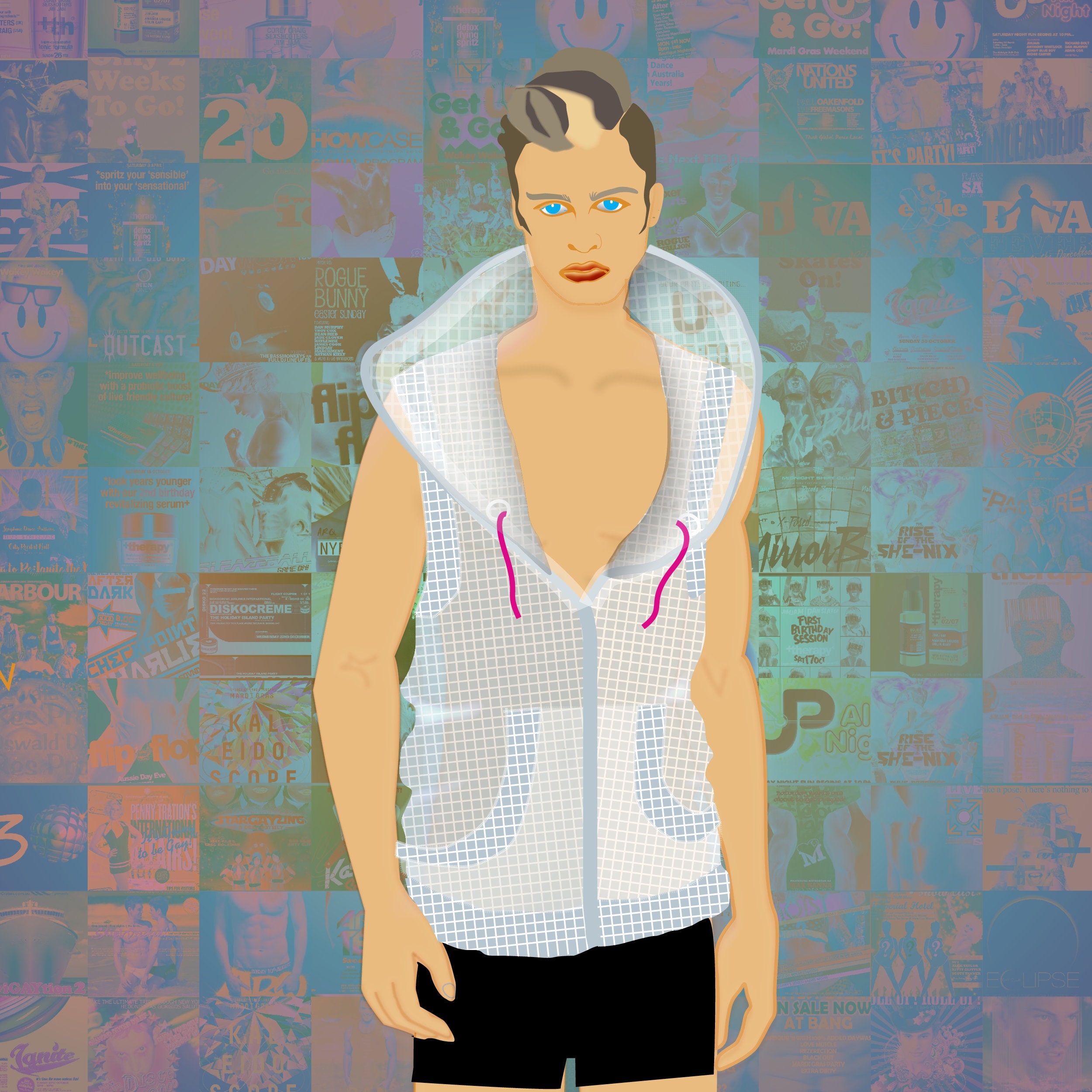 Limited Edition White 3D MESH Hooded Gillet With Reflective Detailing ...