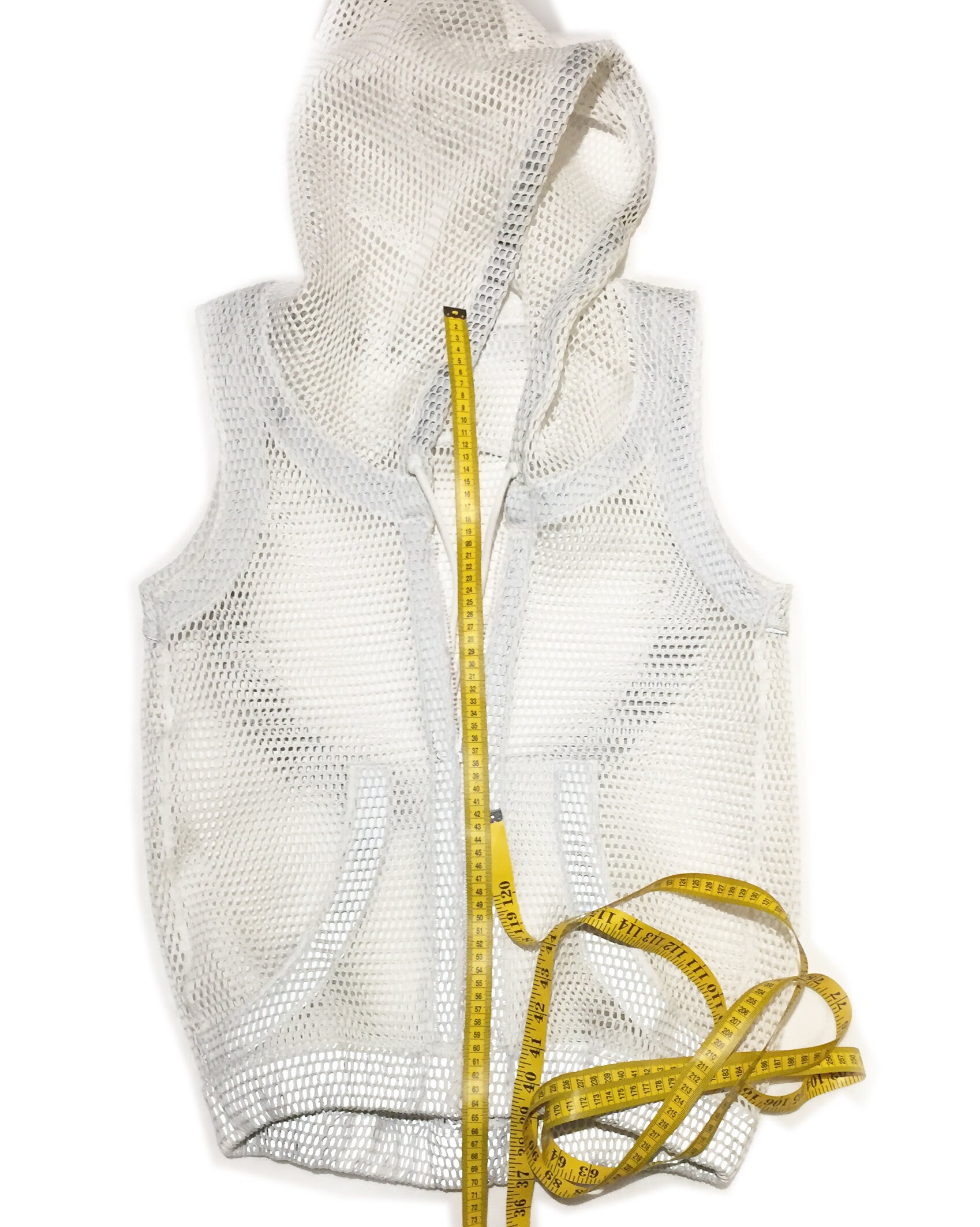 Limited Edition White 3D MESH Hooded Gillet With Reflective Detailing ...
