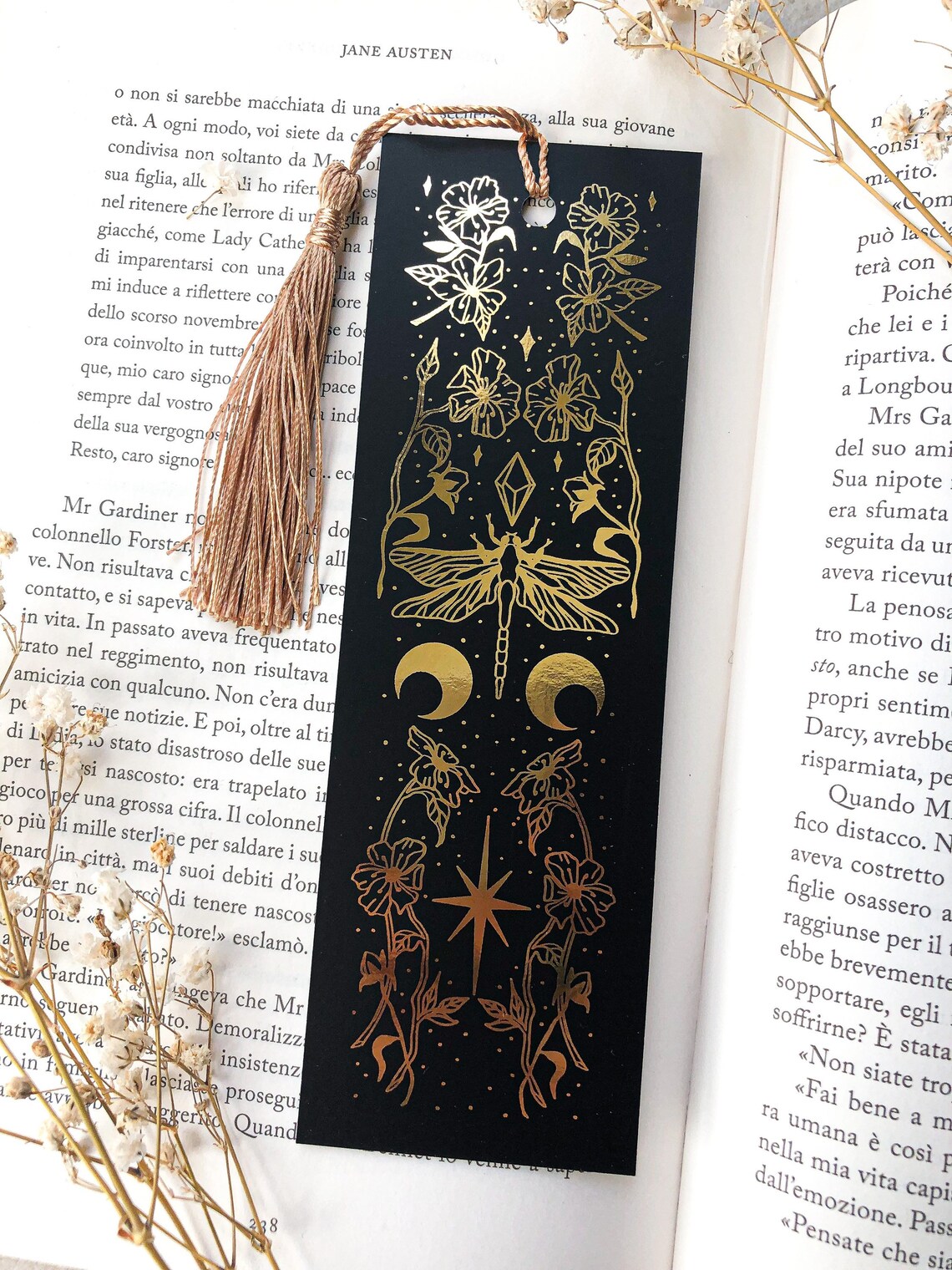 Set of 2 Magical Bookmarks Gold Foil Bookmarks Tassel | Etsy