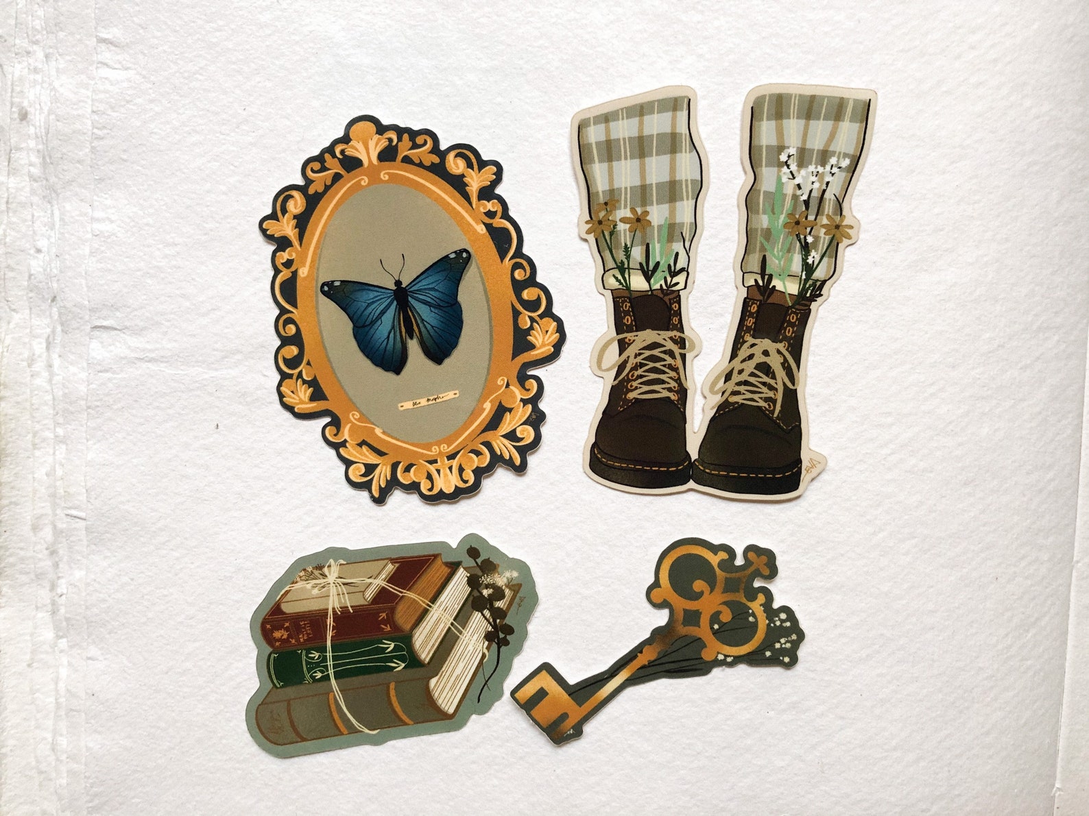 Dark Academia Cottagecore Sticker Pack | Etsy