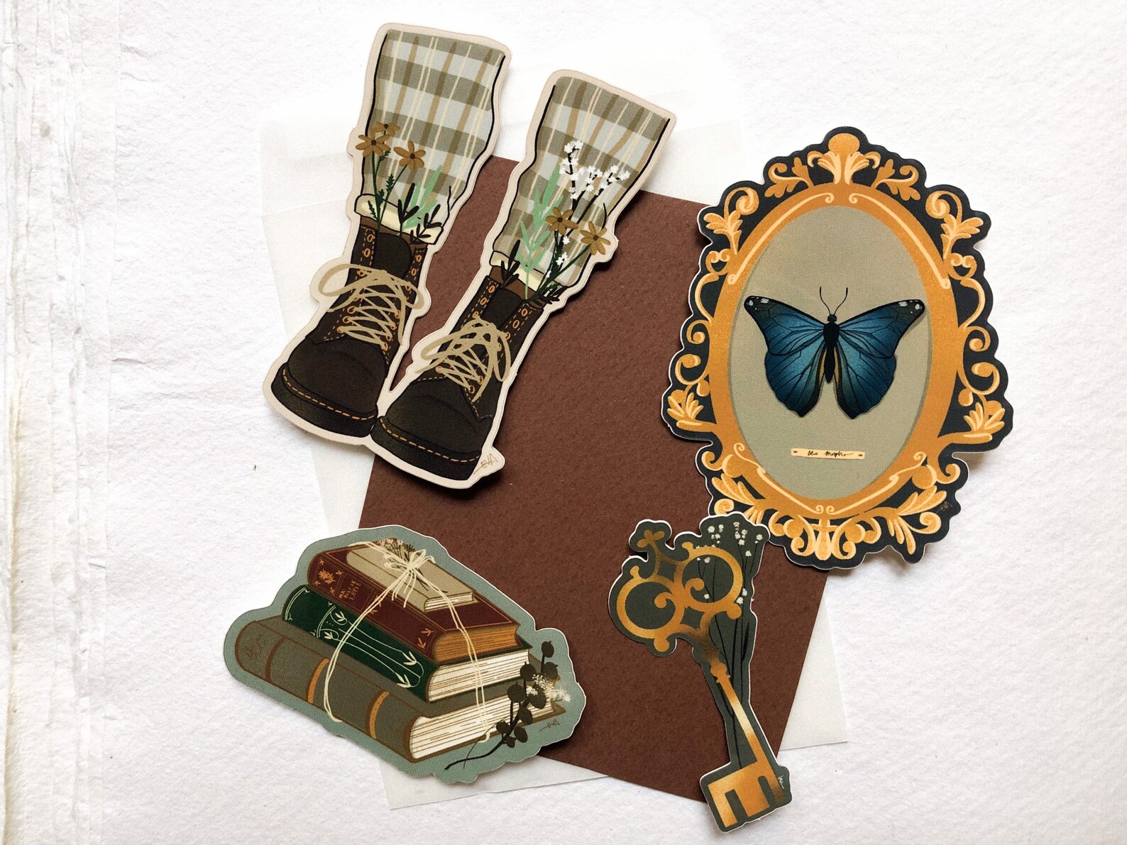 Dark Academia Cottagecore Sticker Pack - Etsy