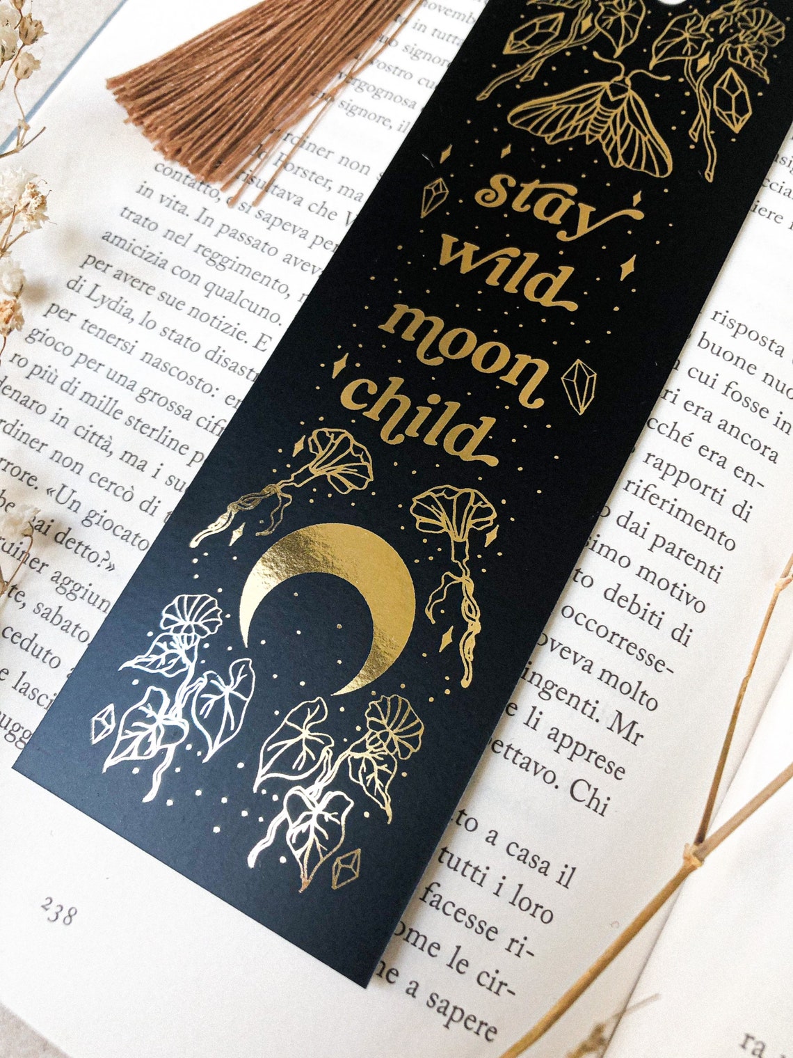 Set of 2 Magical Bookmarks Gold Foil Bookmarks Tassel - Etsy