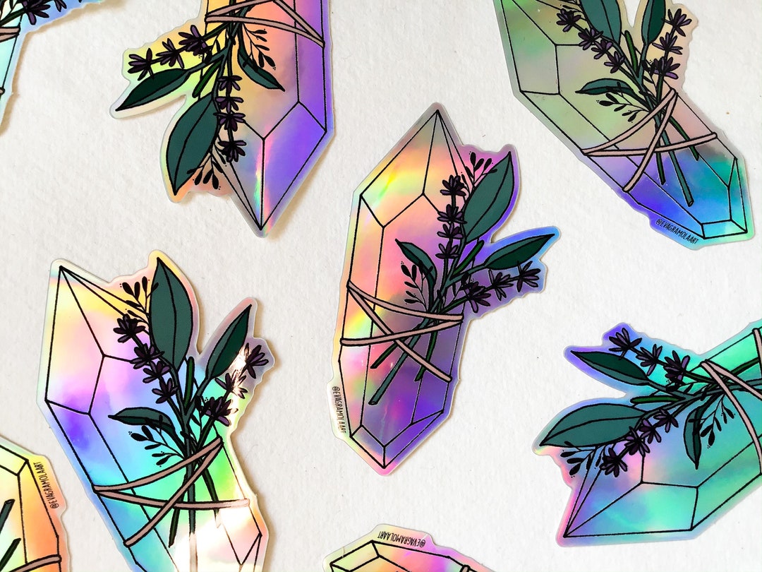 Holographic Crystal Sticker, Magic Witchy Sticker - Etsy