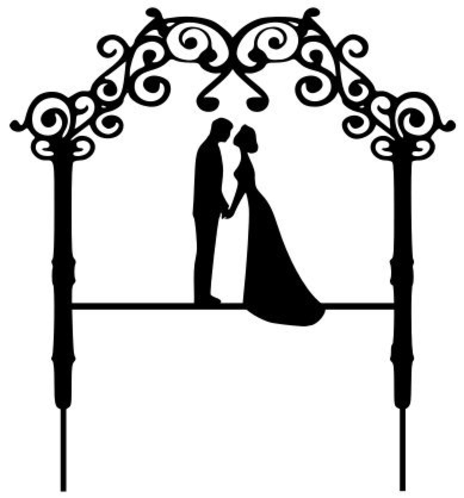 3D Printing/laser File - Wedding Cake Topper - Etsy