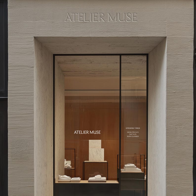 Luxury Boutique Shopfront Mockup: Signage Design PSD - Etsy