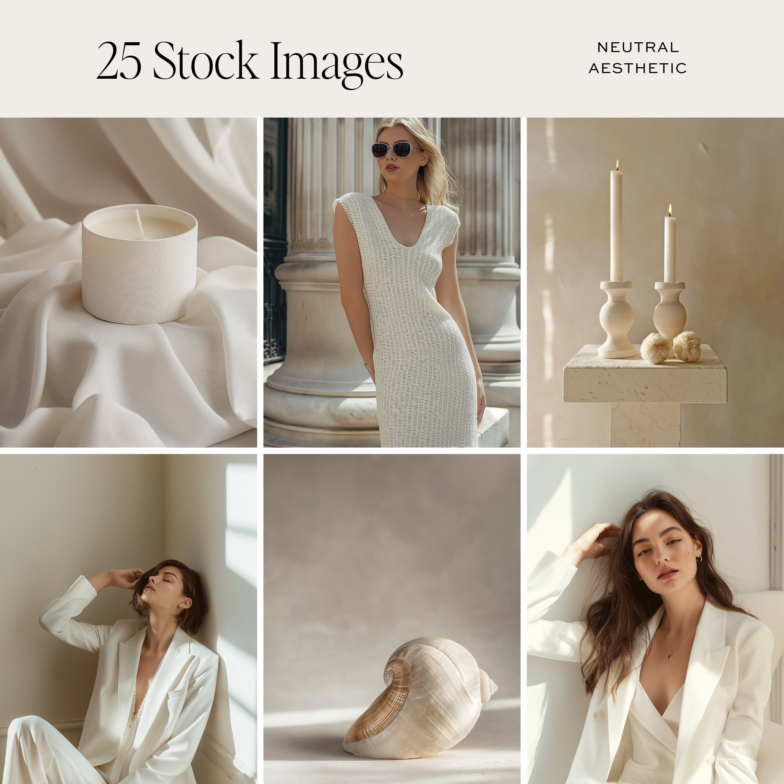 Neutral Aesthetic Stock Image Collection, Beauty & Lifestyle Photos ...