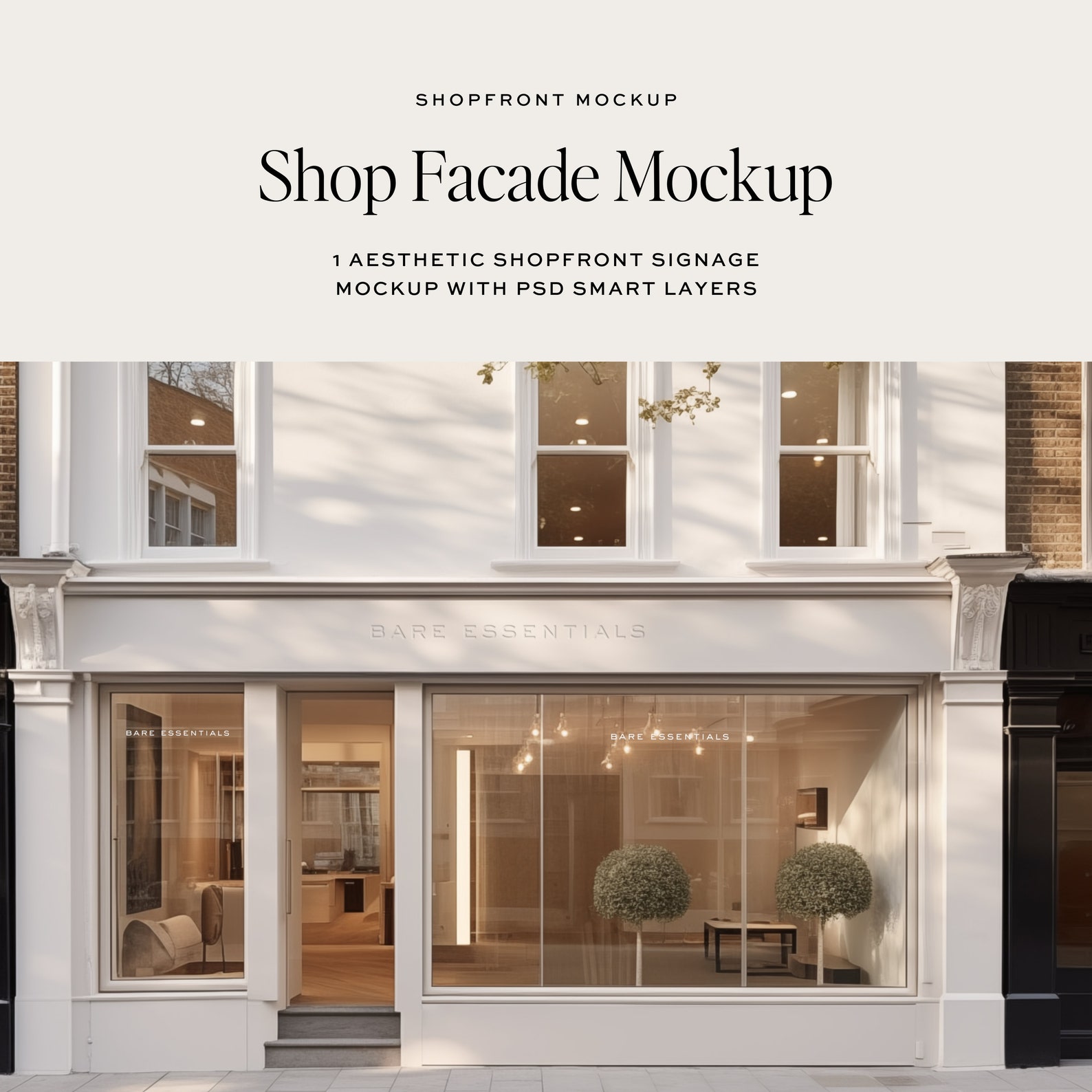 Shop Storefront Mockup, Facade Mockup, Window Display Mockup, Sign ...