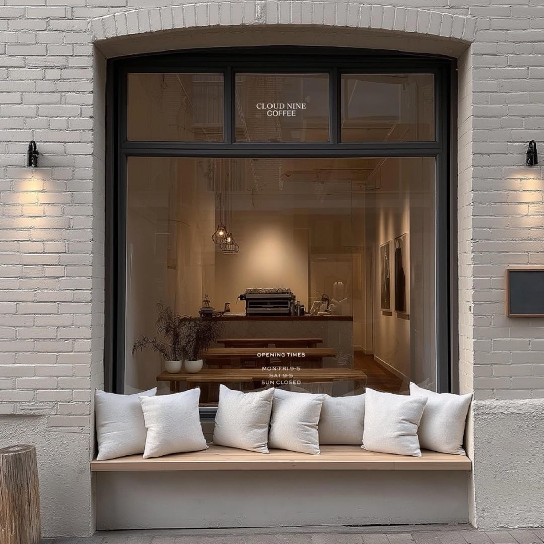 Café Shopfront Mockup, Coffee Shop Branding Mockup, Storefront Mockup ...