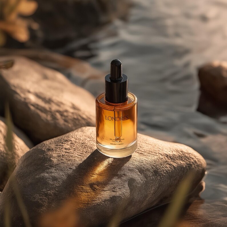 Amber Glass Dropper Bottle Mockup: Skincare Branding PSD - Etsy