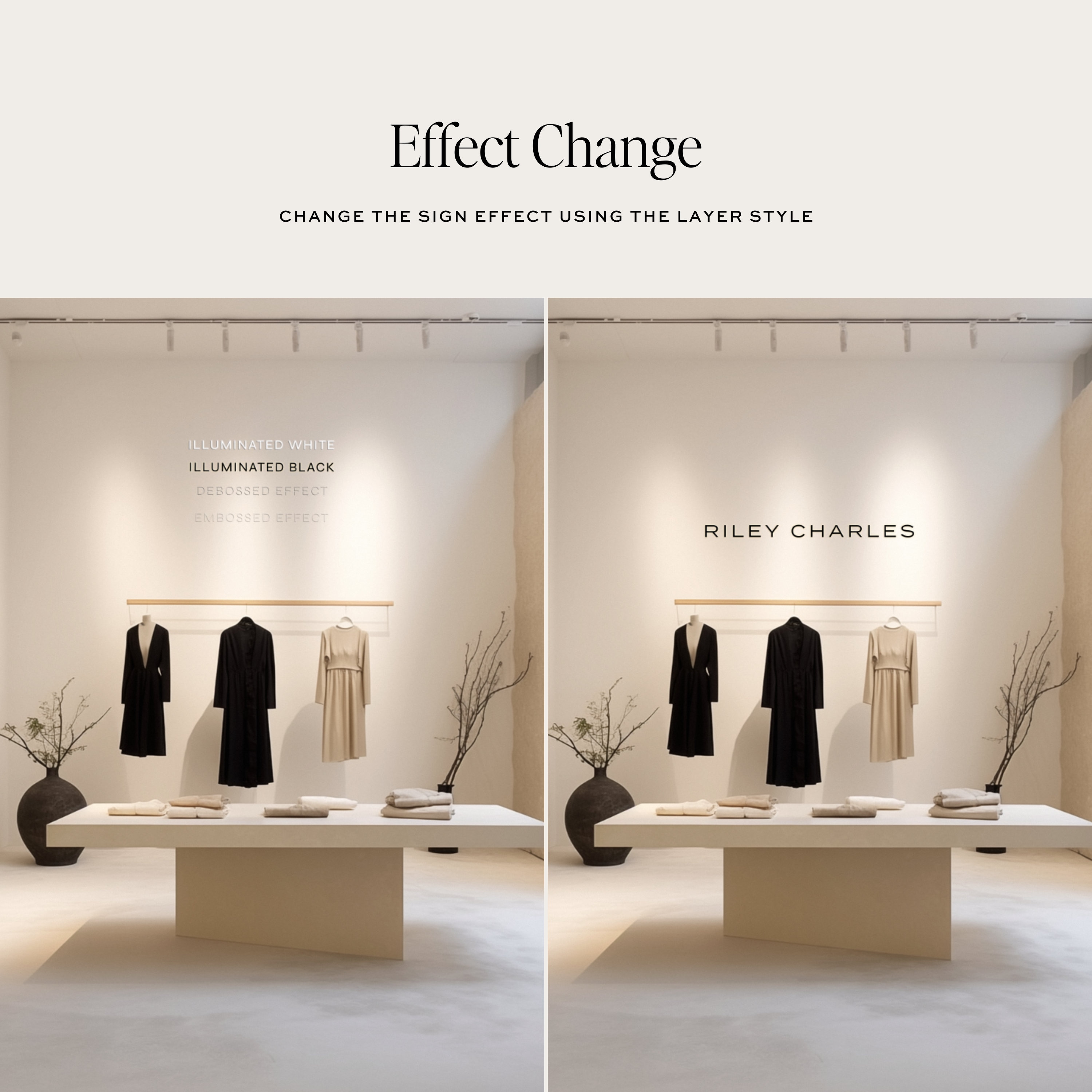 Shop Signage Mockup, Modern Shop Mockup, Retail Mockup, Shopfront ...