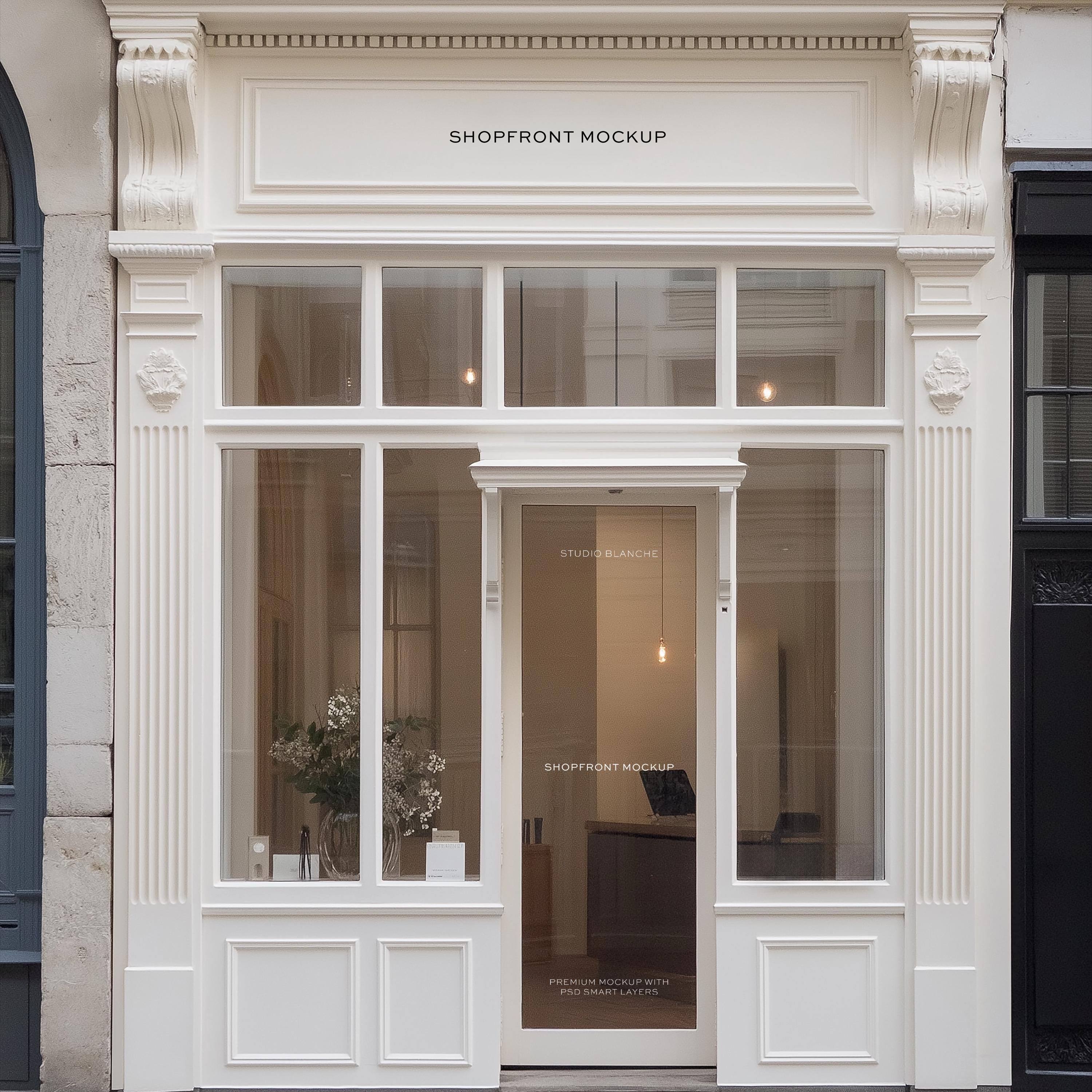 Salon Storefront Mockup PSD: Facade & Signage Design - Etsy