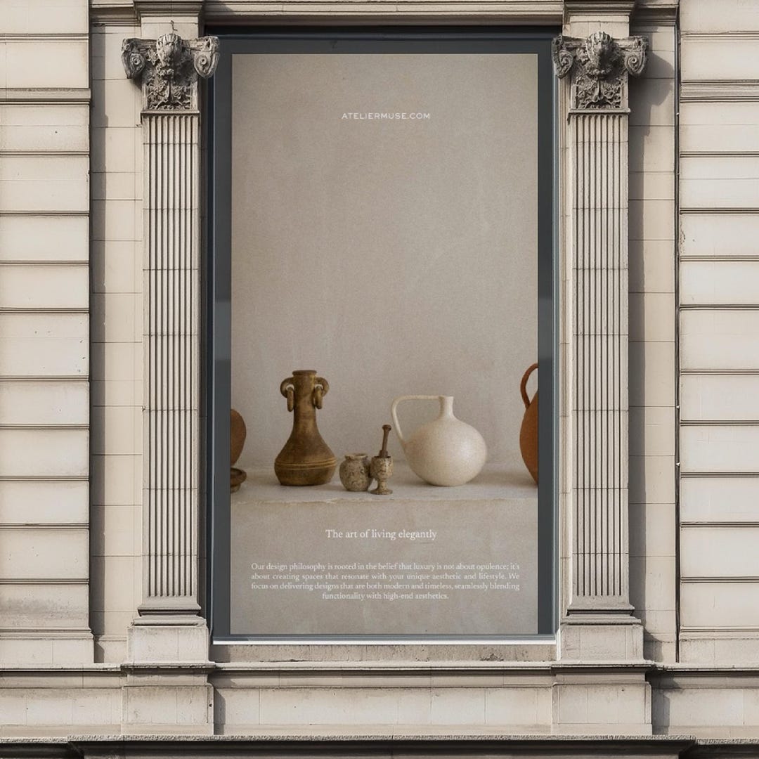 Hanging Billboard Poster Mockup: PSD Template, Advertising Design - Etsy
