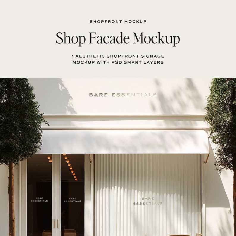 Shop Storefront Mockup, Facade Mockup, Window Display Mockup, Sign ...