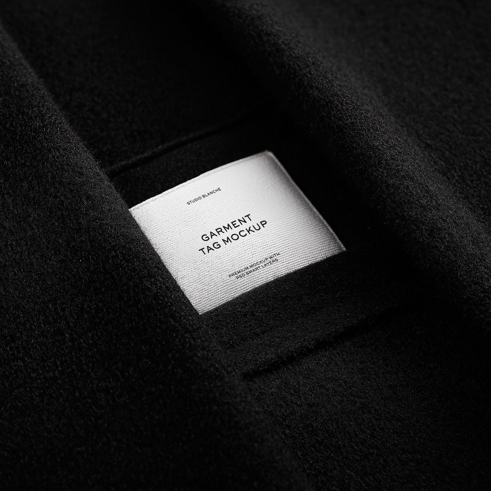 Garment Label Mockup PSD: Woven Clothing Tag With Embroidery Effects - Etsy